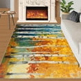 Birch Tree Rug & Home Decor, Living Room Rug , Autumn Landscape ...