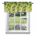 Birch Tree Valances for Windows, Spring Summer Art Forest Yellow Green ...