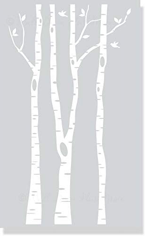 Birch Tree Wall Stencil