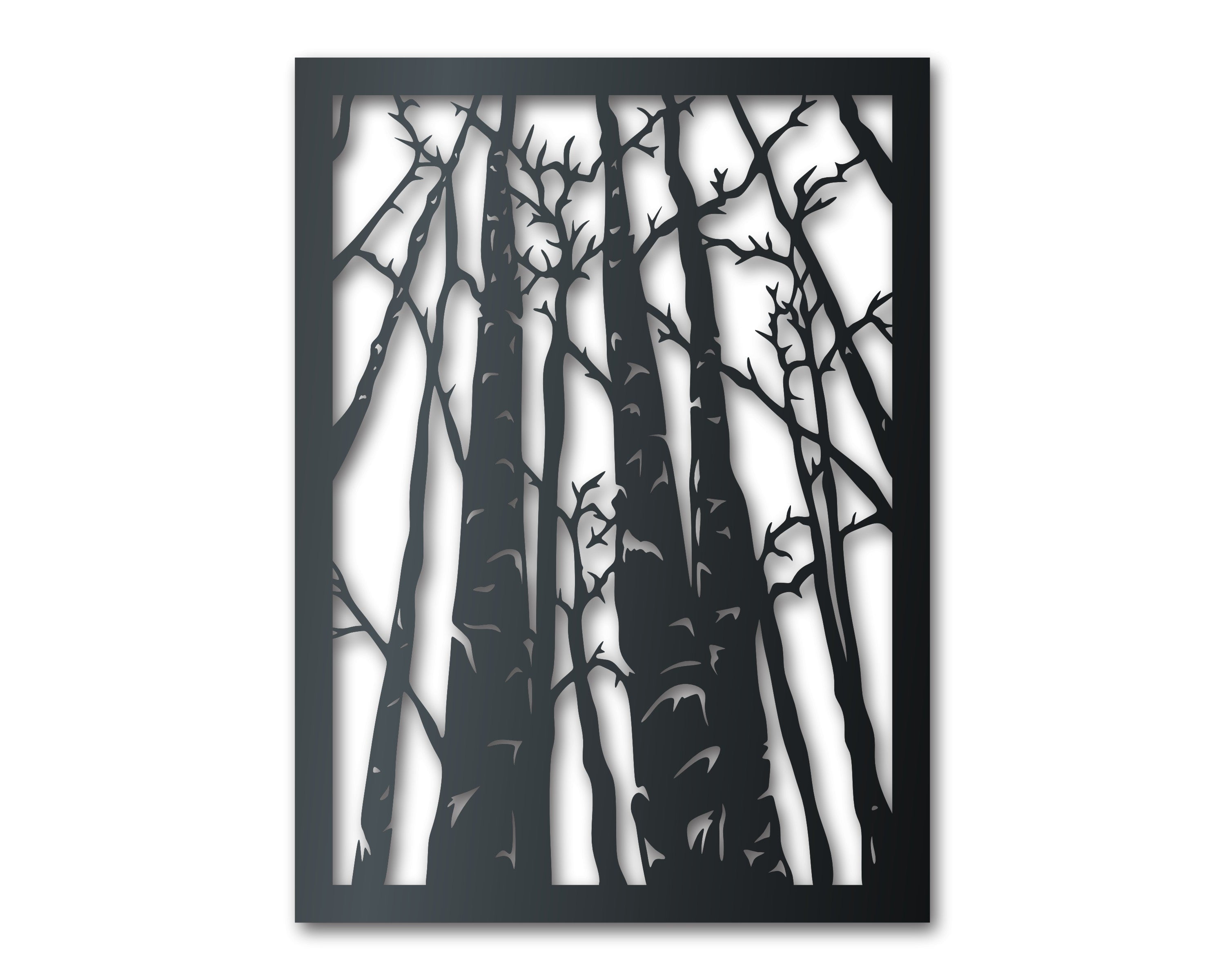 Birch Trees Metal Wall Art | Indoor Outdoor 24 - Walmart.com