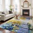Birch Trees Path Washable Area Rug 8x10 Nature Leaves Forest Landscape ...