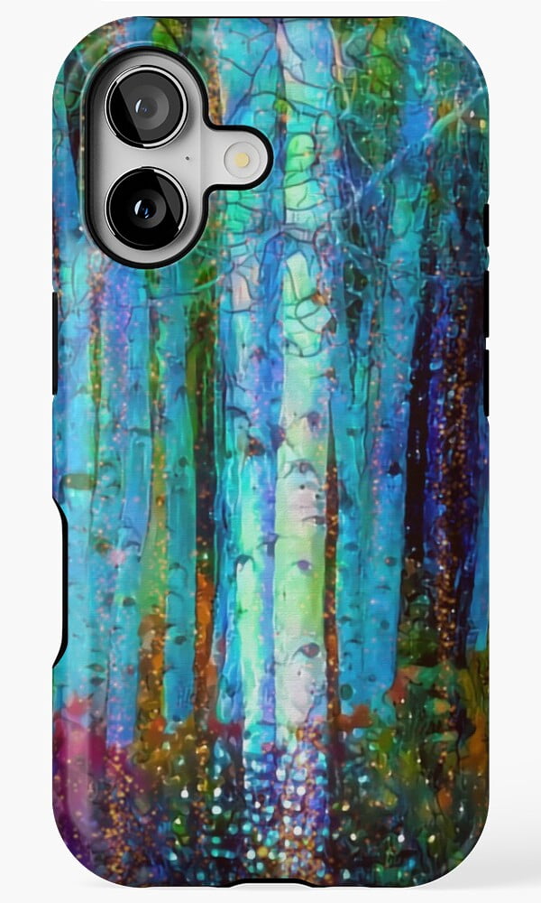 Birch Woods Forest Trees Autumn Nature Scenery Landscape Art Phone Case ...