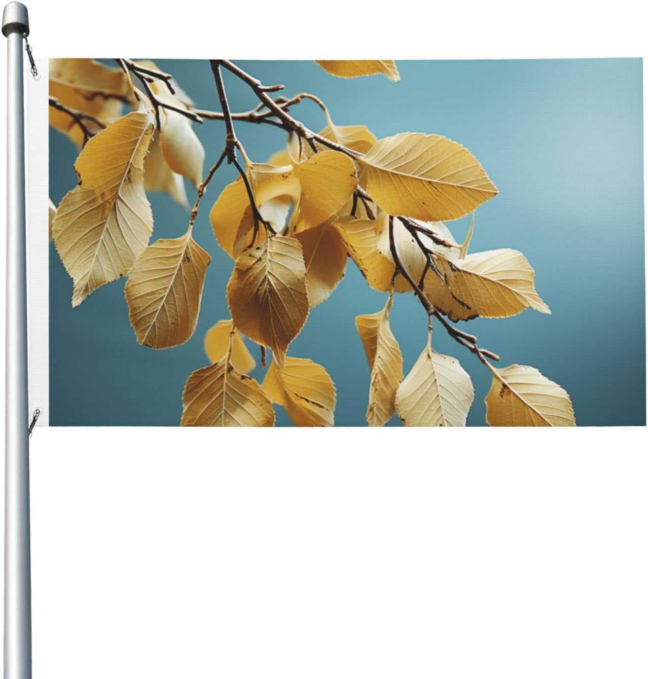 Birch leaves Garden Flag Welcome Flags for Outside Holiday Banner with ...