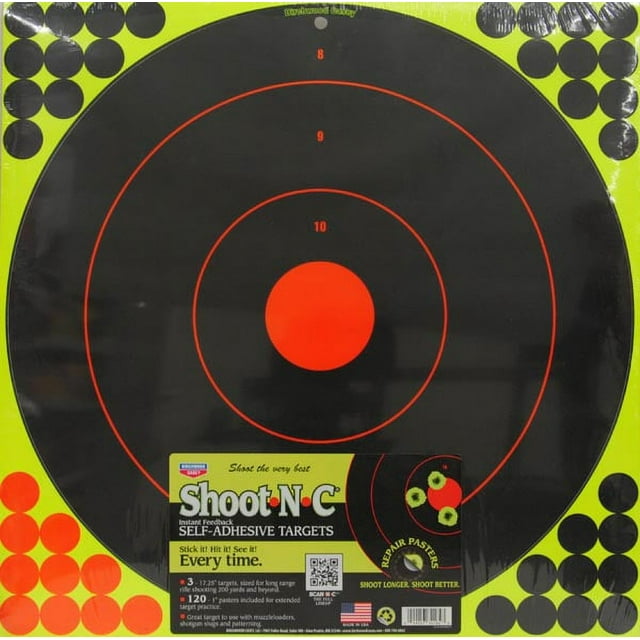 Birchwood Casey 1725 In Shoot N C Reactive Target 3 Sheet Pack