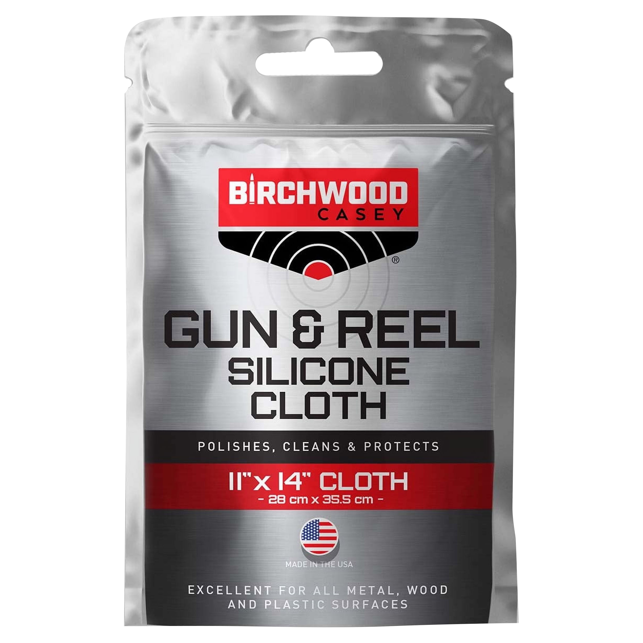 BIRCHWOOD CASEY GUN & REEL SILICONE CLOTH CLEANING CLOTH 14.4"X 15 ...
