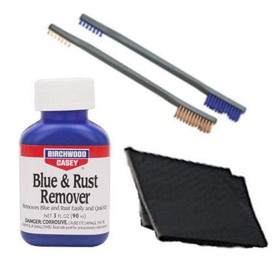 Birchwood Casey Blue and Rust Remover, Brushes, Plus Disposable ...