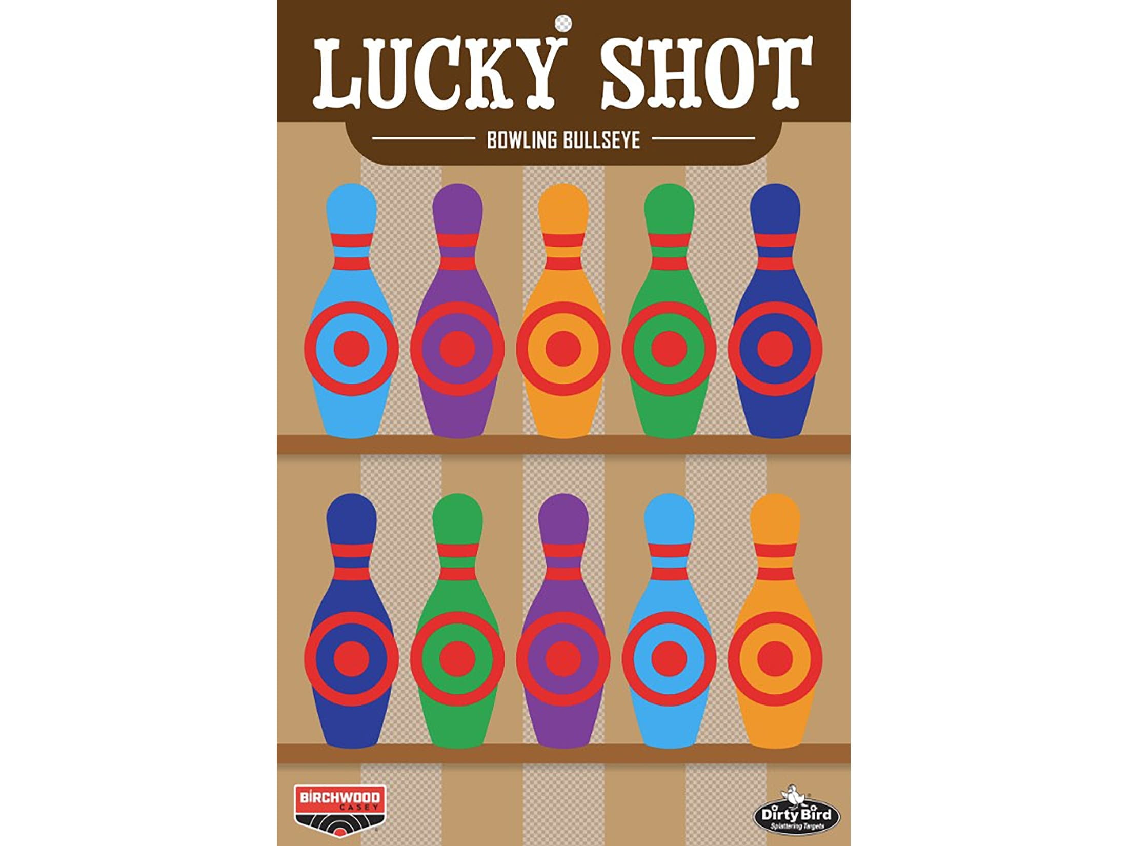Birchwood Casey Dirty Bird 12" x 18" Lucky Shot Bowling Pins Target 6PK ...
