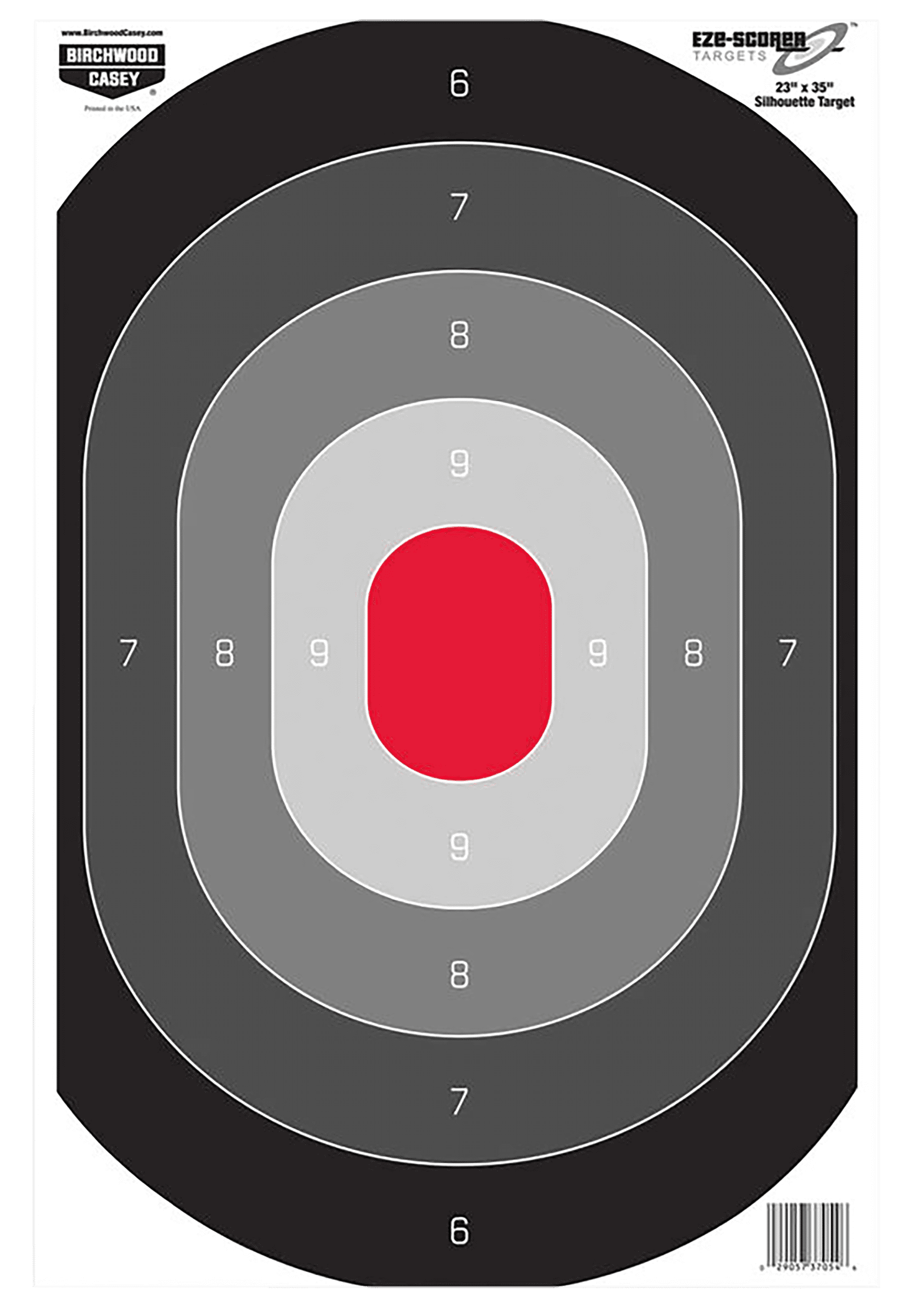 Birchwood Casey Eze-Scorer Oval Silhouette Paper Target, 100 Pack ...