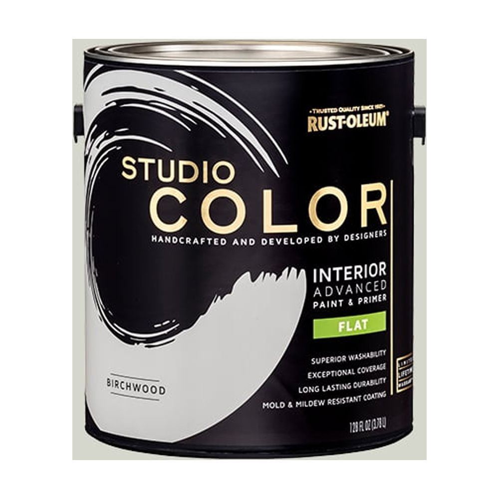 Birchwood, Rust-Oleum Studio Color Interior Paint + Primer, Flat Finish ...