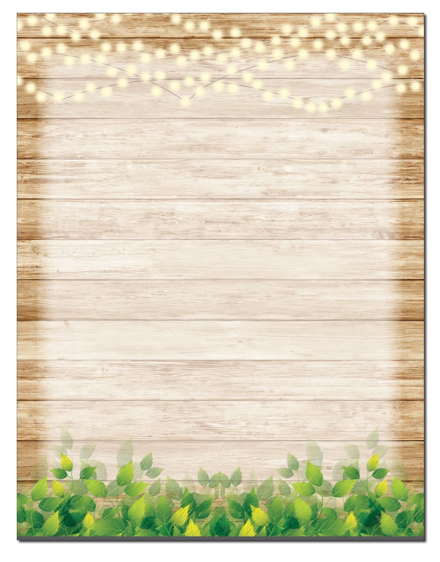 Birchwood Rustic Stationery – 8.5 x 11 Inches, 60 Sheets – B6519 ...
