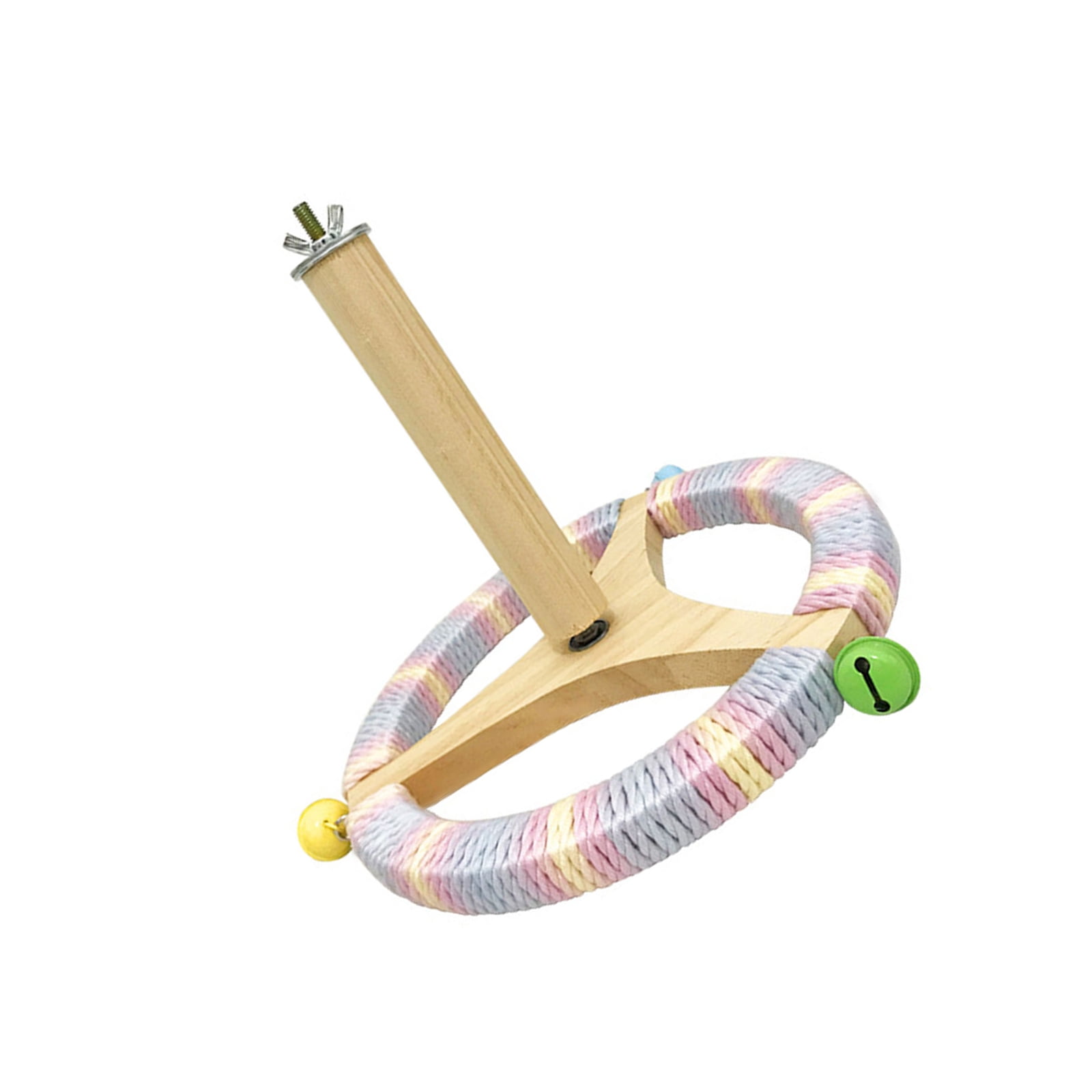 Bird Activity Rotating Perch Chewable Toy with Bells For Budgies ...