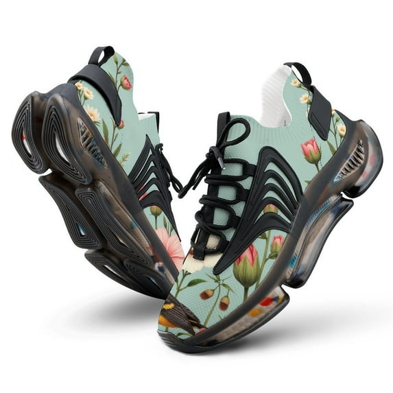 Bird And Beautiful Floral Scene Walking Shoes for Men Woman Lightweight ...