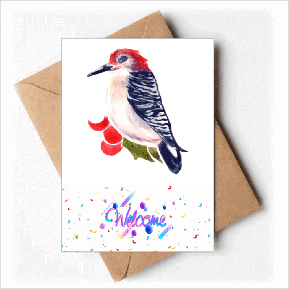 Bird Animal Magpie Redhead Welcome Back Greeting Cards Envelopes Blank ...