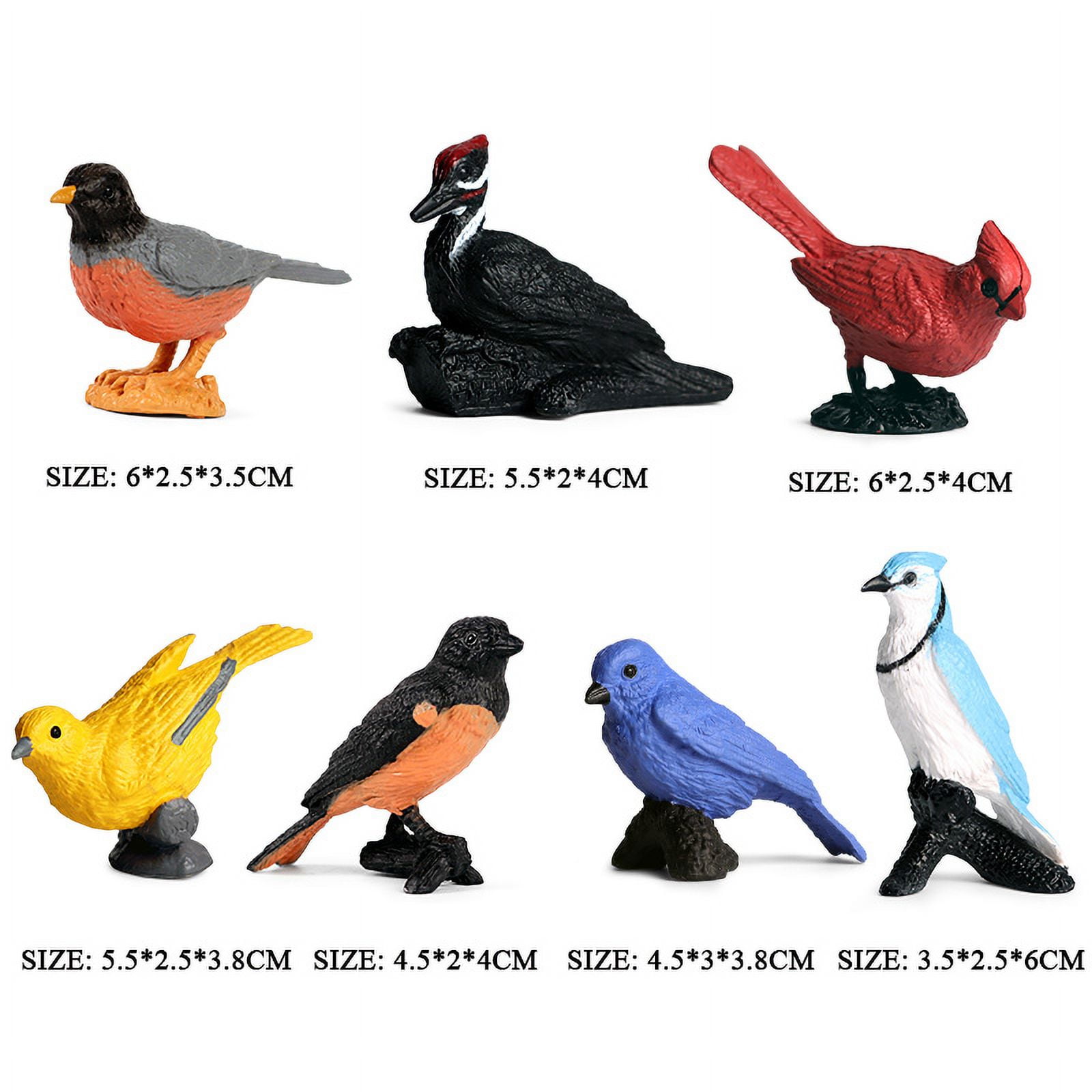 Bird Animal Parrot Flamingos Hummingbird Owl Magpie Model Action Figure ...