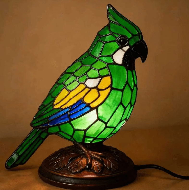 Bird Animal Resin Craft Table Lamp - 4.33in Decorative Resin Figurine ...