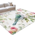 Bird Area Rugs 3x5ft Spring Flower Floor Rug Non Slip Low Pile Ultra ...