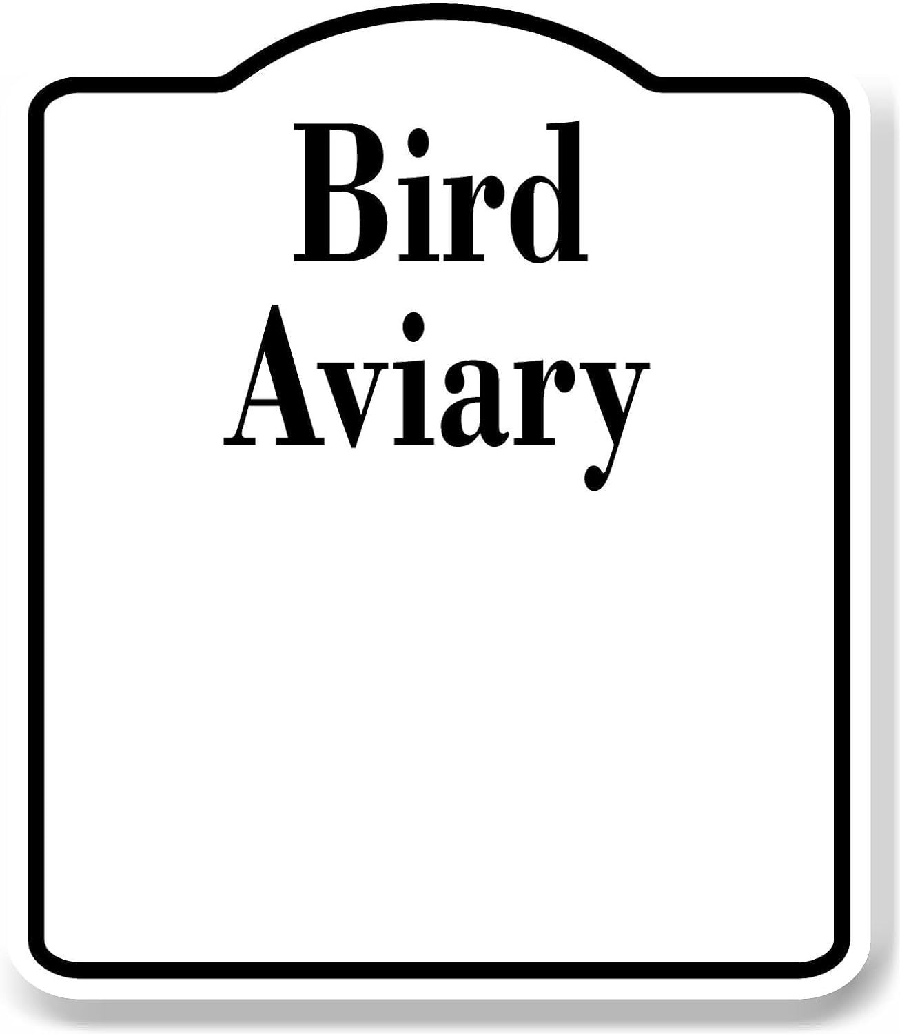 Bird Aviary Zoo WB Aluminum Composite Sign 15''x18'' - Walmart.com