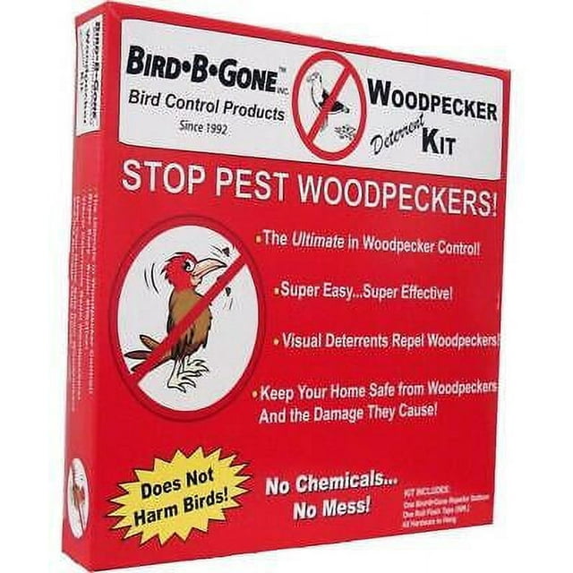 Bird-B-Gone Bird Deterrent Kit 9 H in. for Woodpeckers - Walmart.com