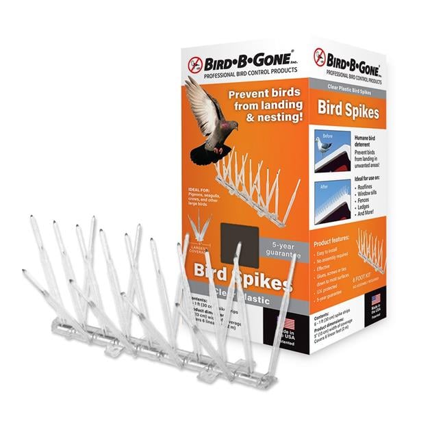 Bird B Gone Inc. 5'' to 6' Bird Spikes 2000- White - Walmart.com