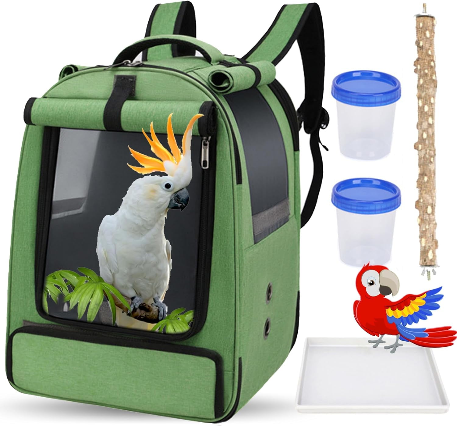 Bird Backpack Carrier Travel cage for Cockatiel, Parrot Carrier ...