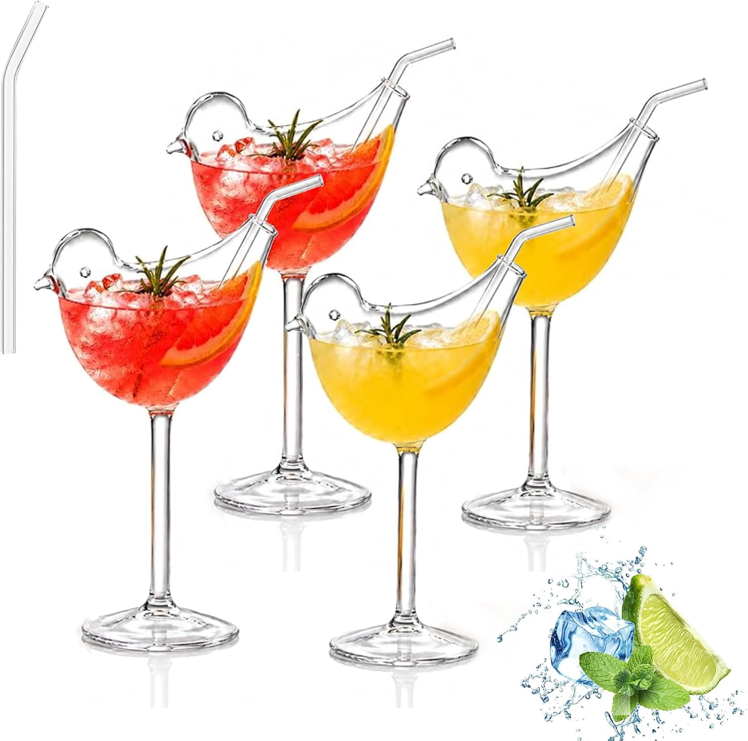 Bird Bam Glasses,Bird Glasses Cocktail Glass,5oz/150ml Birds Bam Cheers ...