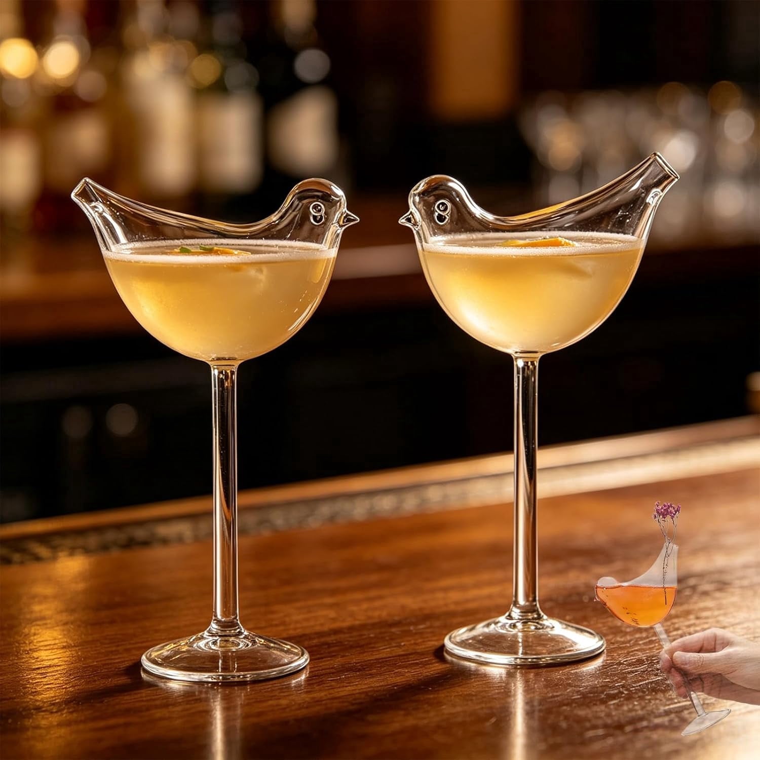 Bird Bam Glasses, Unique Shaped Wine Glasses, Smoked Tall Wine Glasses ...