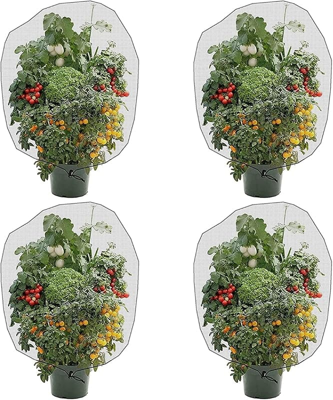 Bird Barrier Nylon Netting Mesh with Drawstring -Garden Bug Netting ...