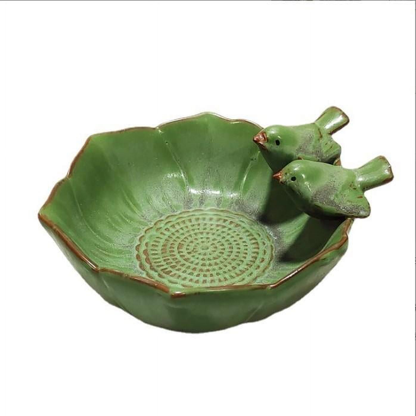 Bird Bath Bird Feeder Bird Bowl Ceramic Water Bath Bird Bath Feeding ...
