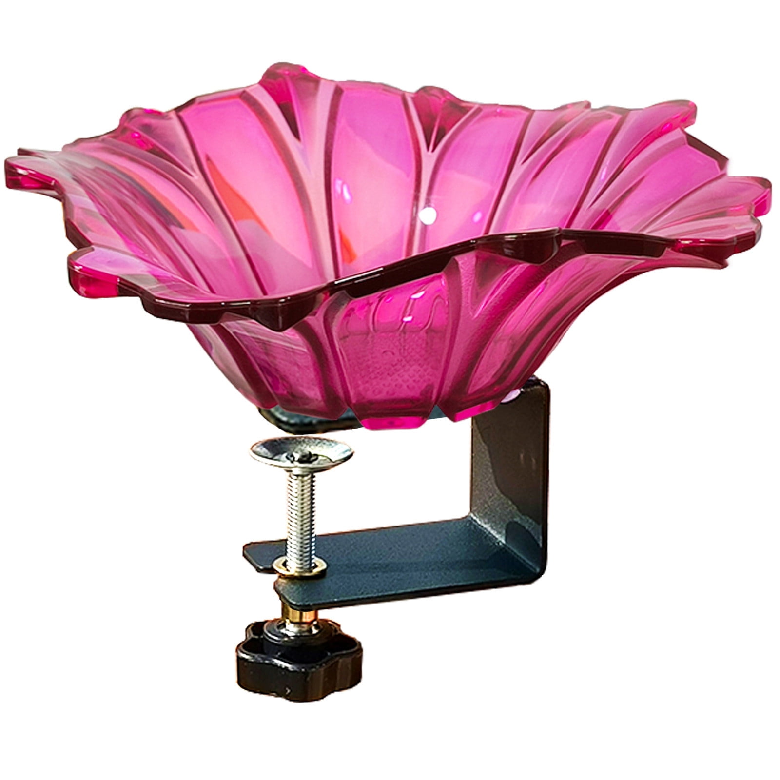 Bird Bath Bowl & Feeder, Deck Mounted Bird Baths for Outdoors, Glass ...