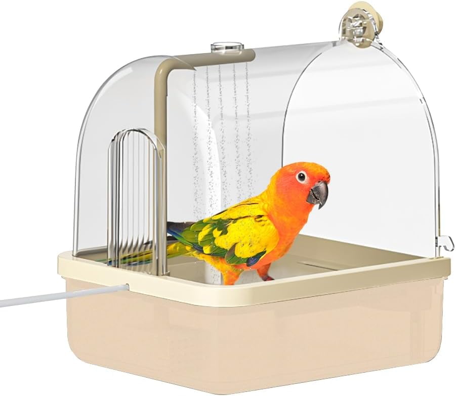 Bird Bath for Cage, Automatic Parakeet Bath with Pump, Indoor Bird ...