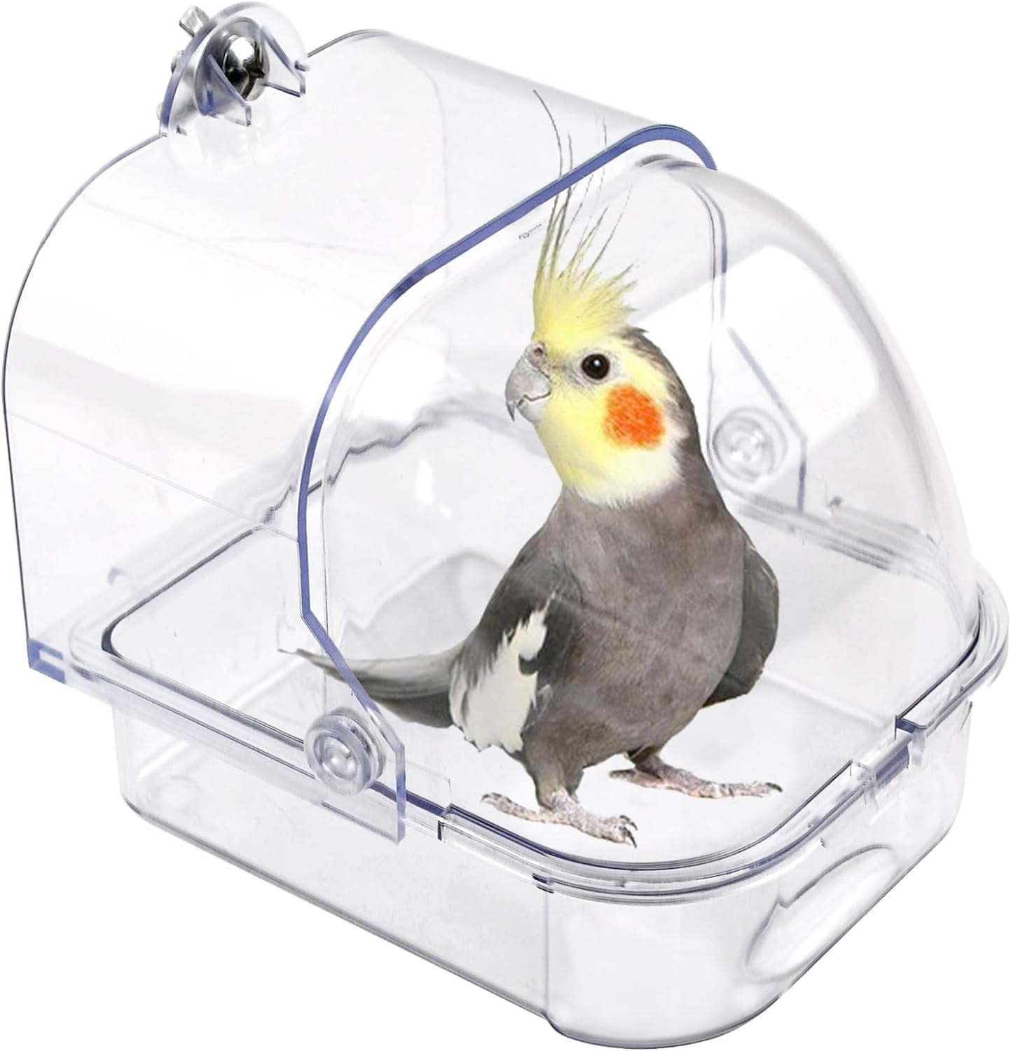 Bird Bath for Cage Transparent Bird Bathtub Hanging Portable Shower ...