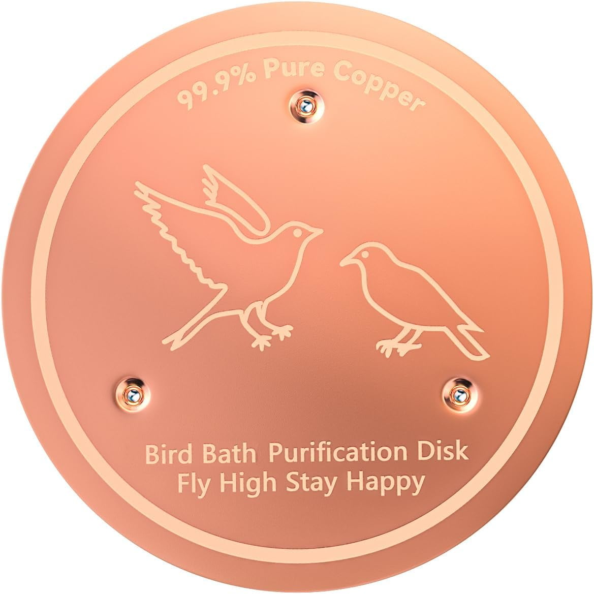 Bird Bath Copper Disk, Bird Baths 99.99% Pure Copper Cleaning Disk ...
