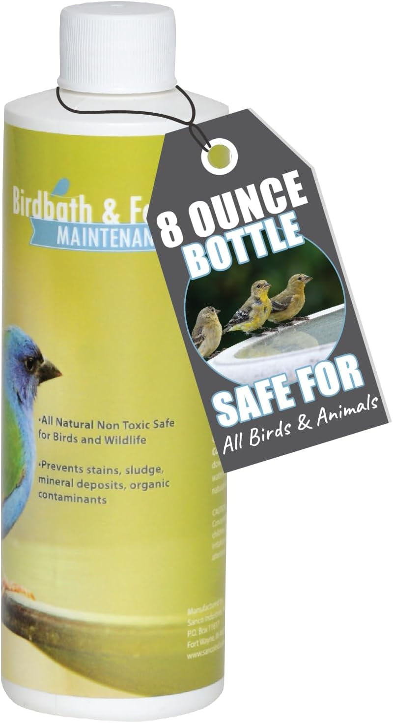 Bird Bath & Fountain Maintenance - (8 Ounces) - Fast-Acting Enzyme ...