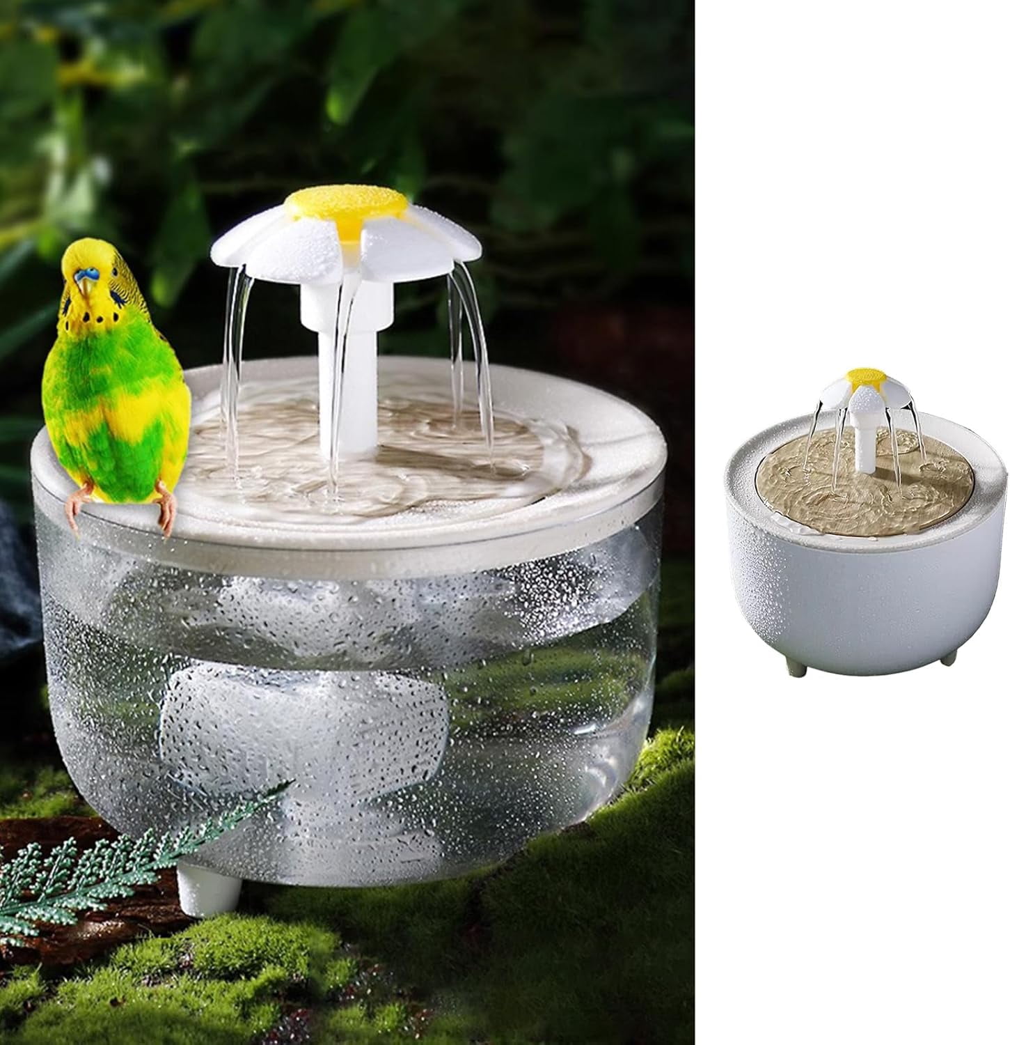 Bird Bath for Indoor Parrots - Circulating Filter Fountain Cage ...