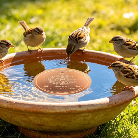 Bird Bath Purification Copper Disk for Outside, 99.99% Pure Copper Disc ...