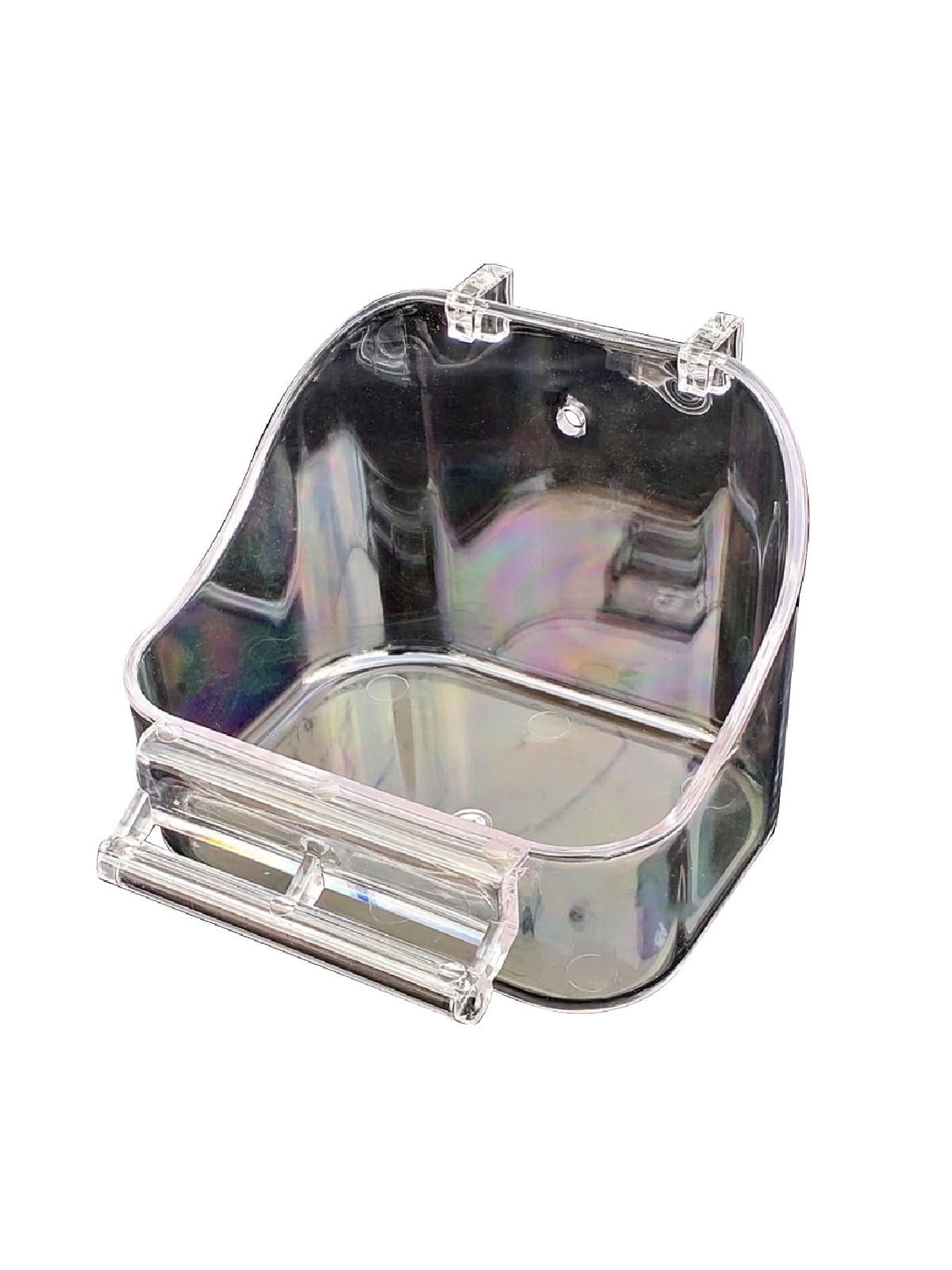 Bird Bath Tub with Perch for Cage Parrot Birdbath Shower Accessories ...