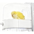 Bird Bath for Cage, Multifunction Birds House Bath Litter Box Feeder ...