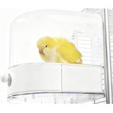 Bird Bath for Cage, Multifunction Birds House Bath Litter Box Feeder ...