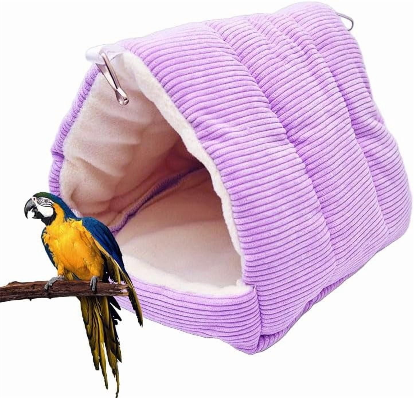 Bird Bed for Cage Winter Warm Bird Bed with Soft Plush Hanging Hammock ...