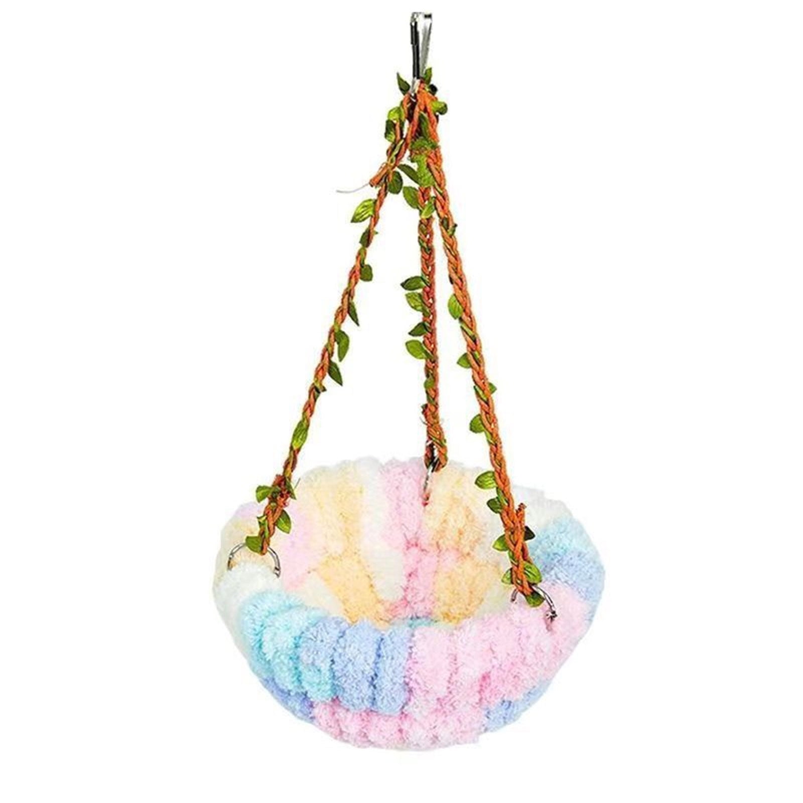 Bird Bed Hammock with Soft Plush Design MultiFunctional Parrots Nest ...
