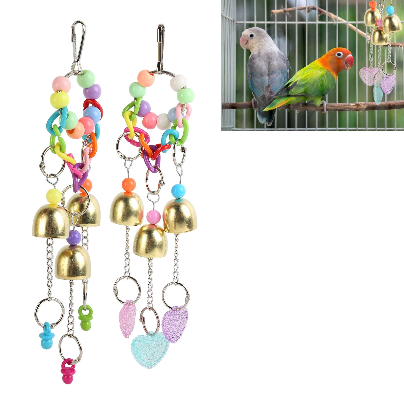 Bird Bells Toy, Clear Sound Pacifier Style Hanging Bell Toy Relieve ...