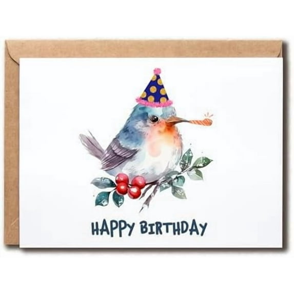 Bird Birthday Card - Funny Birthday Animal Card - Happy Birthday Card ...