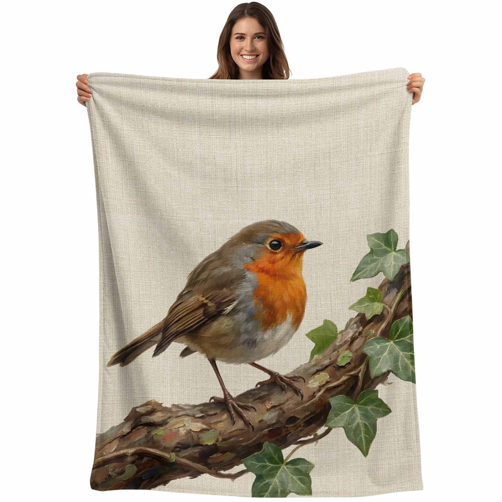 Bird Blanket Soft Cozy Warm Throw Blanket for Couch, Plush Fuzzy ...