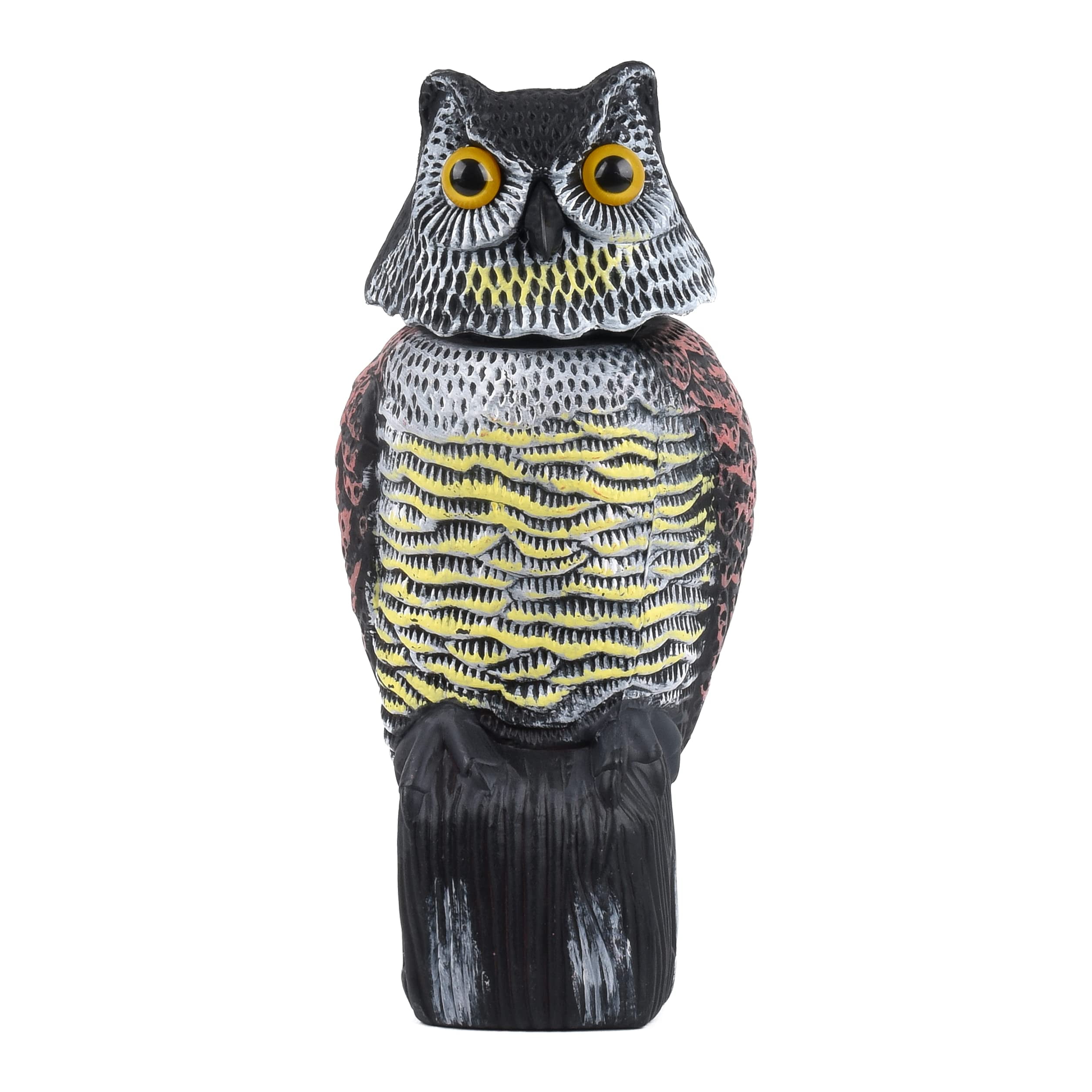 Bird Blinder Rotating Owl Decoy - Realistic Plastic Yard Repellent for ...