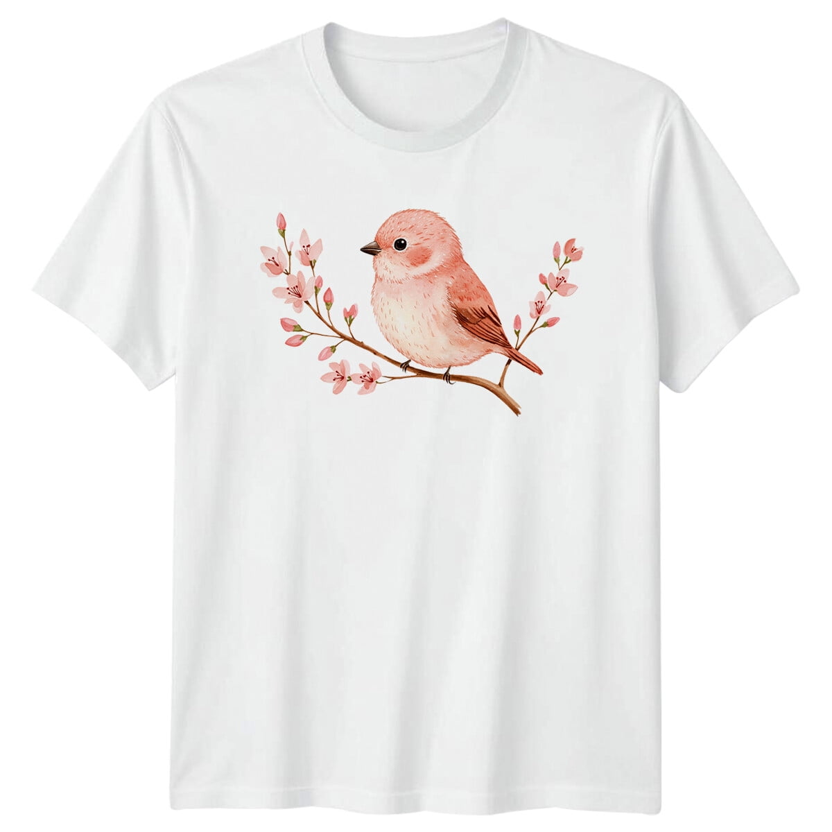 Bird Blossom Animals Mens T-Shirt Womens Tee Graphic Unisex Top ...