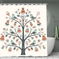 Bird Blossom Tree Print Shower Curtain,Cloth Fabric Waterproof ...