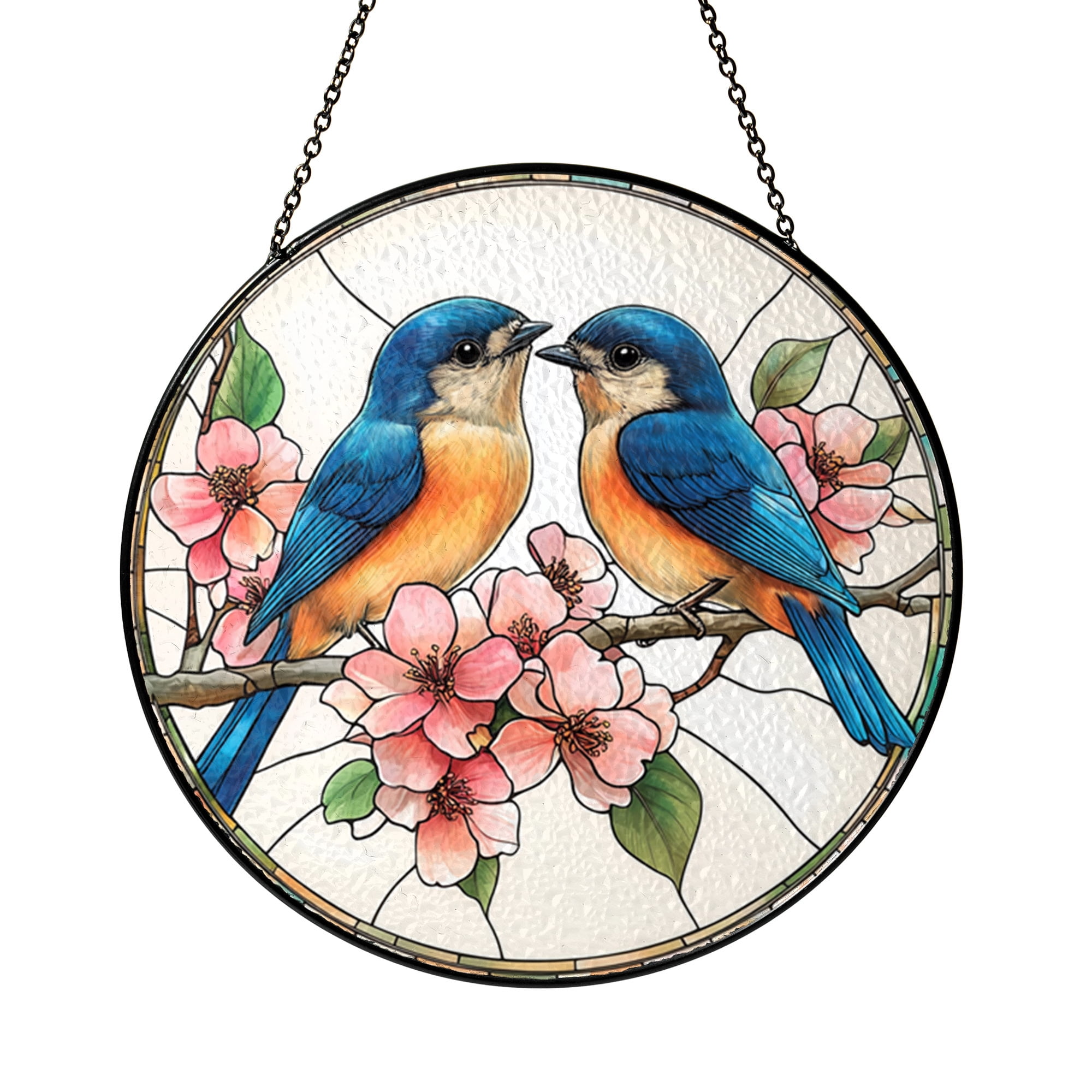 Bird Bluebird Design Stained Glass Window Suncatcher - Walmart.com
