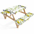 Bird Branch Picnic Table Cover with Bench Covers Watercolor Animal ...