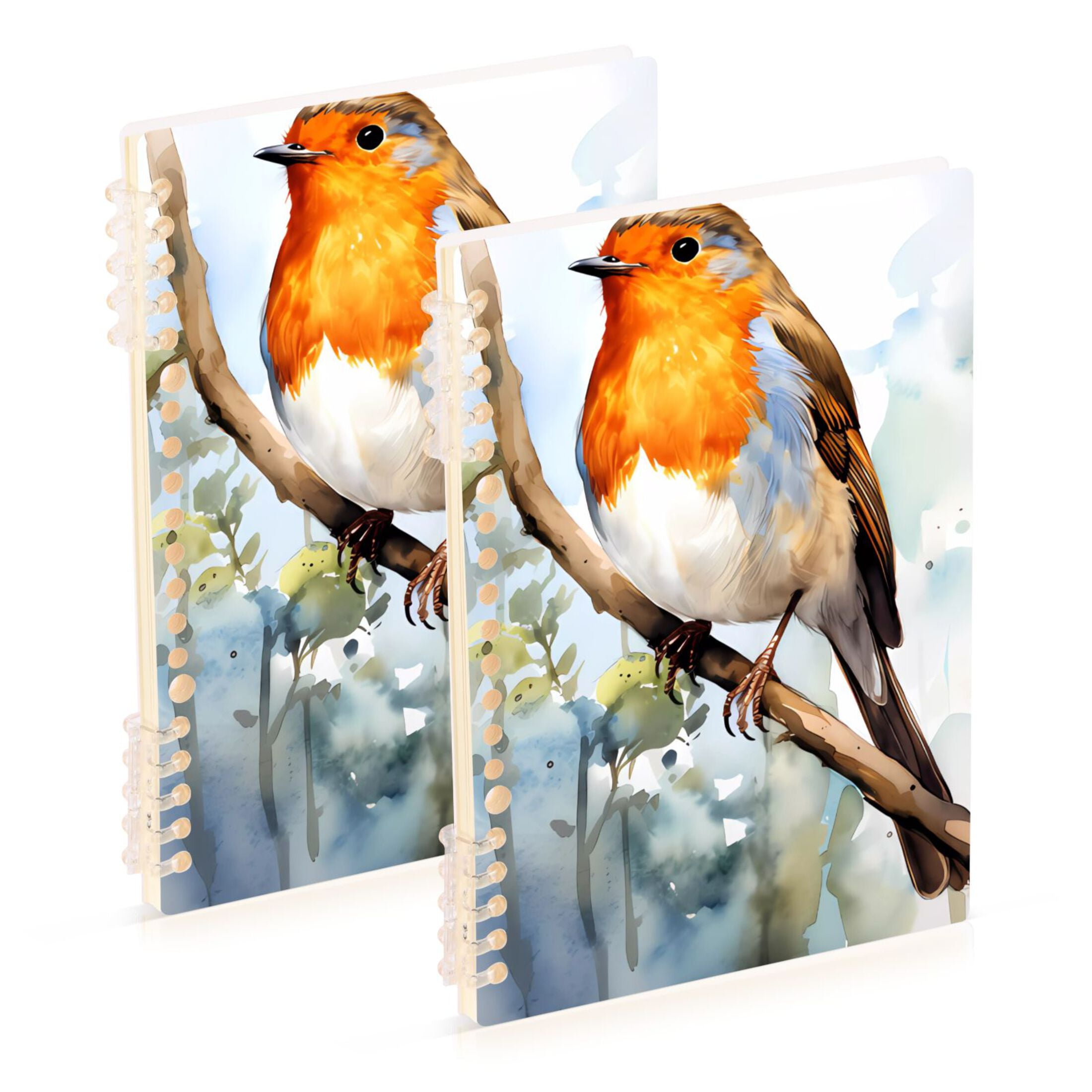 Bird Branches Ring Binder Notebook Journey Note Diary College Ruled ...