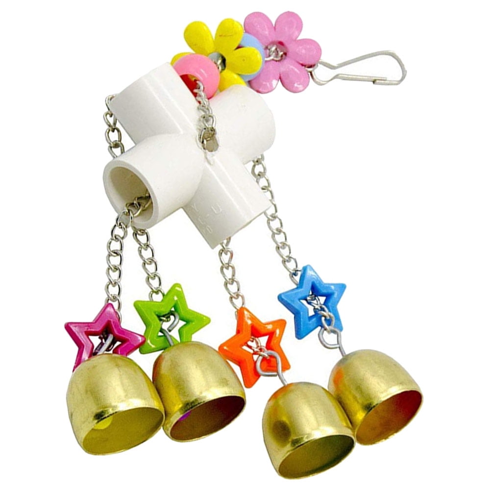 1 Set of Parrot Bells Toy Hanging Bell Toy Cockatiel Swing Bell Toy ...